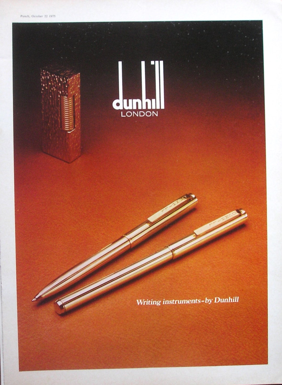 1975 DUNHILL PENS Magazine Advert - Etsy