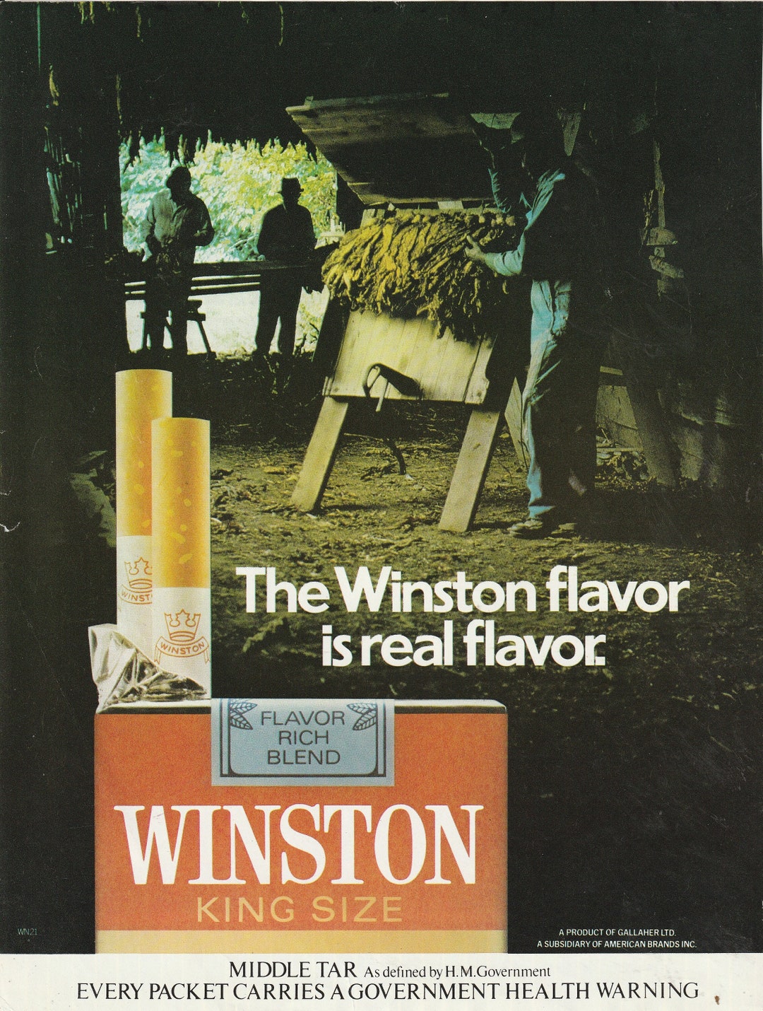 1977 WINSTON CIGARETTES Magazine Advert - Etsy