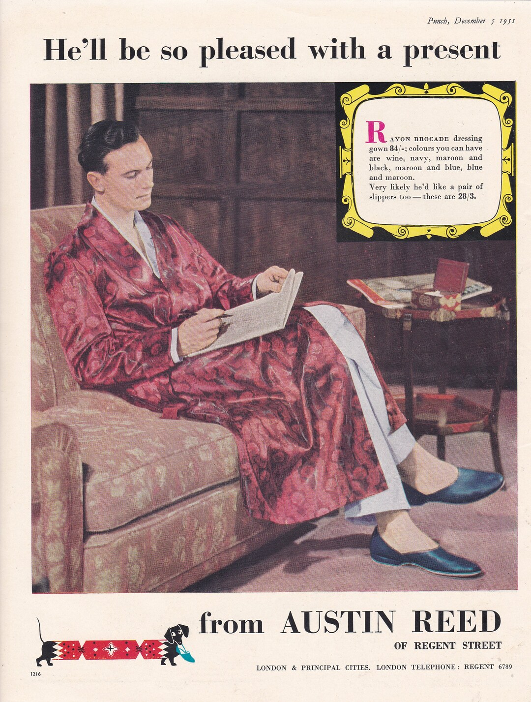 1951 AUSTIN REED CLOTHING Magazine Advert - Etsy