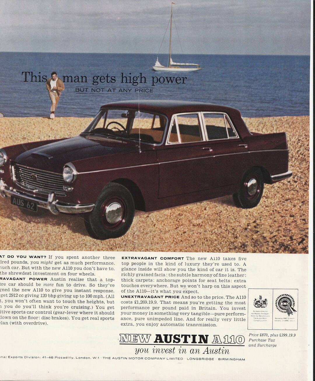 1962 AUSTIN A110 Motor Car Magazine Advert - Etsy
