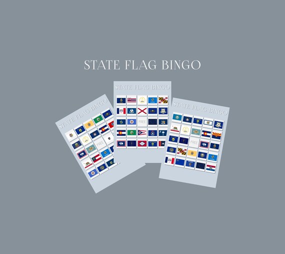 STATE FLAG BINGO Printable Great for Classroom | Etsy