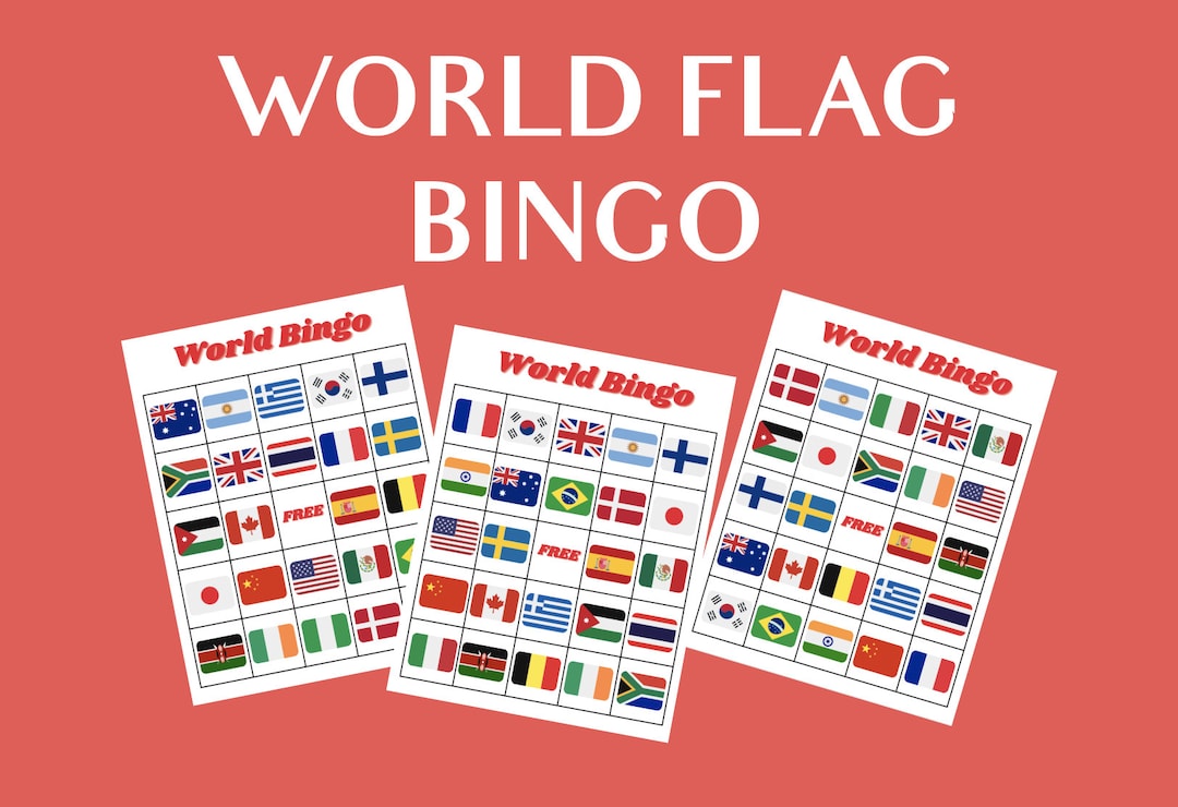 WORLD FLAG BINGO Printable Great for Classroom - Etsy