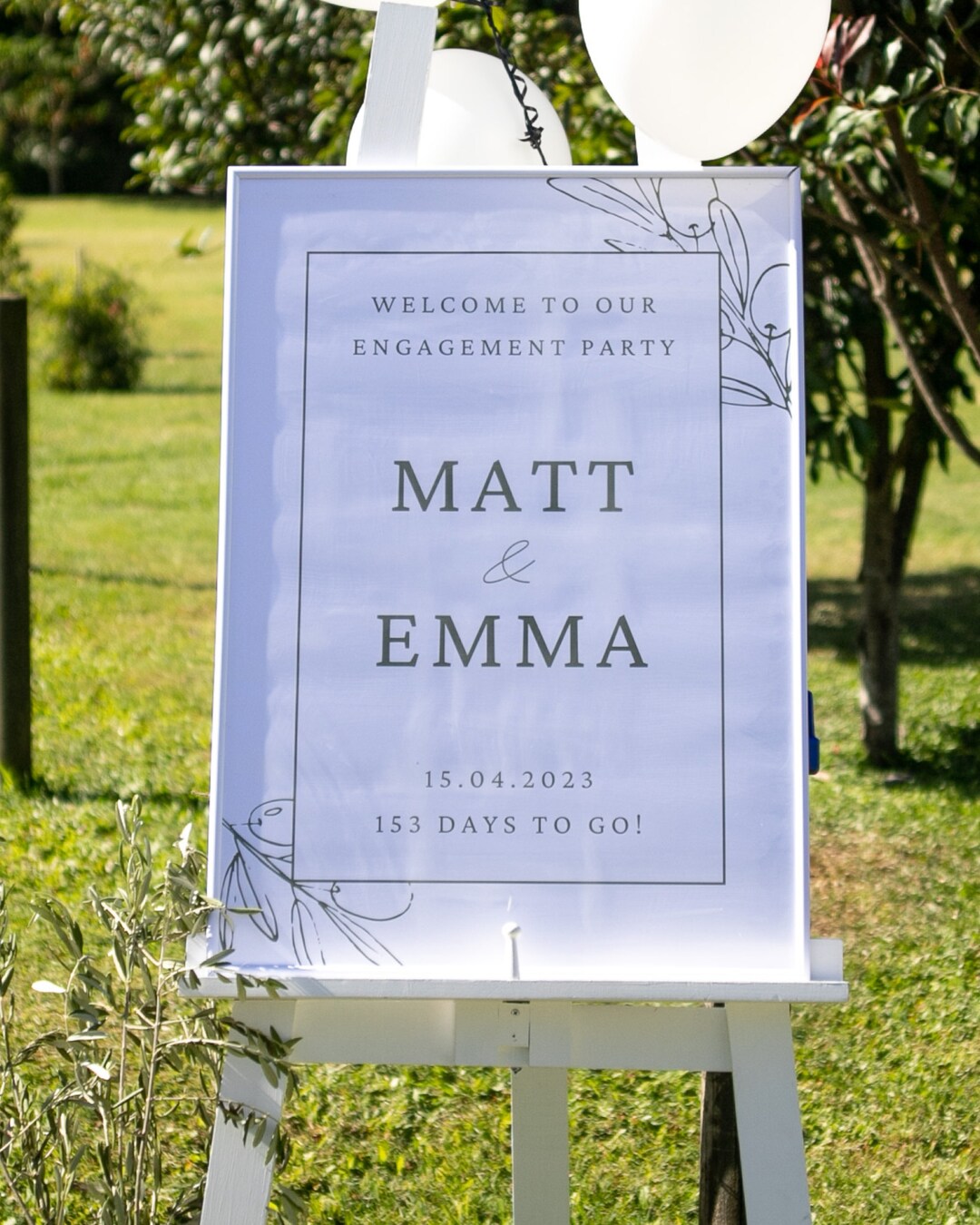 Tuscan Welcome Sign for Wedding or Engagement Party; Fully Customizable ...
