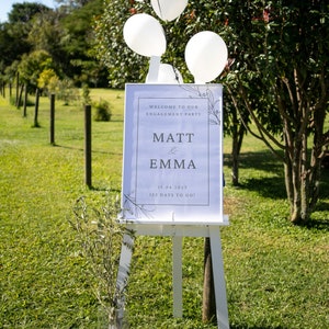 Tuscan Welcome Sign for Wedding or Engagement Party; Fully Customizable ...