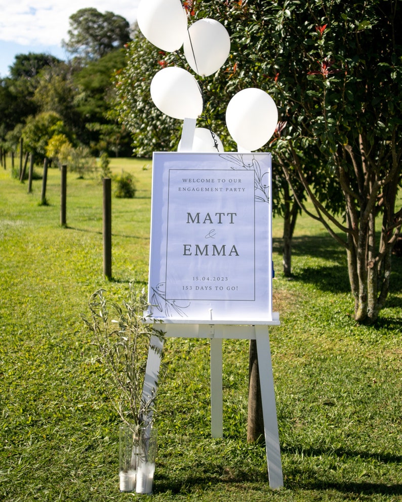 Tuscan Welcome Sign for Wedding or Engagement Party Fully Customizable ...