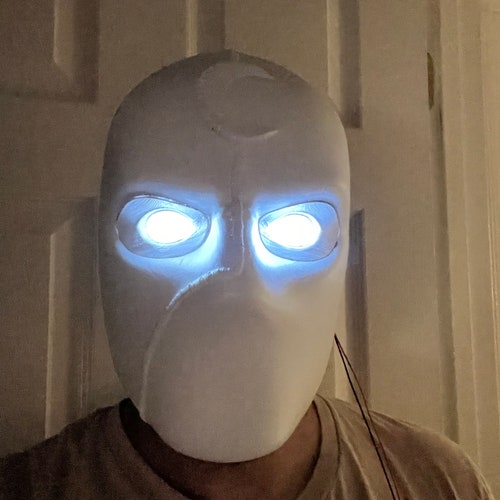 Moon Knight 3d Printed Helmet & Hood Marple Pla Finish - Etsy