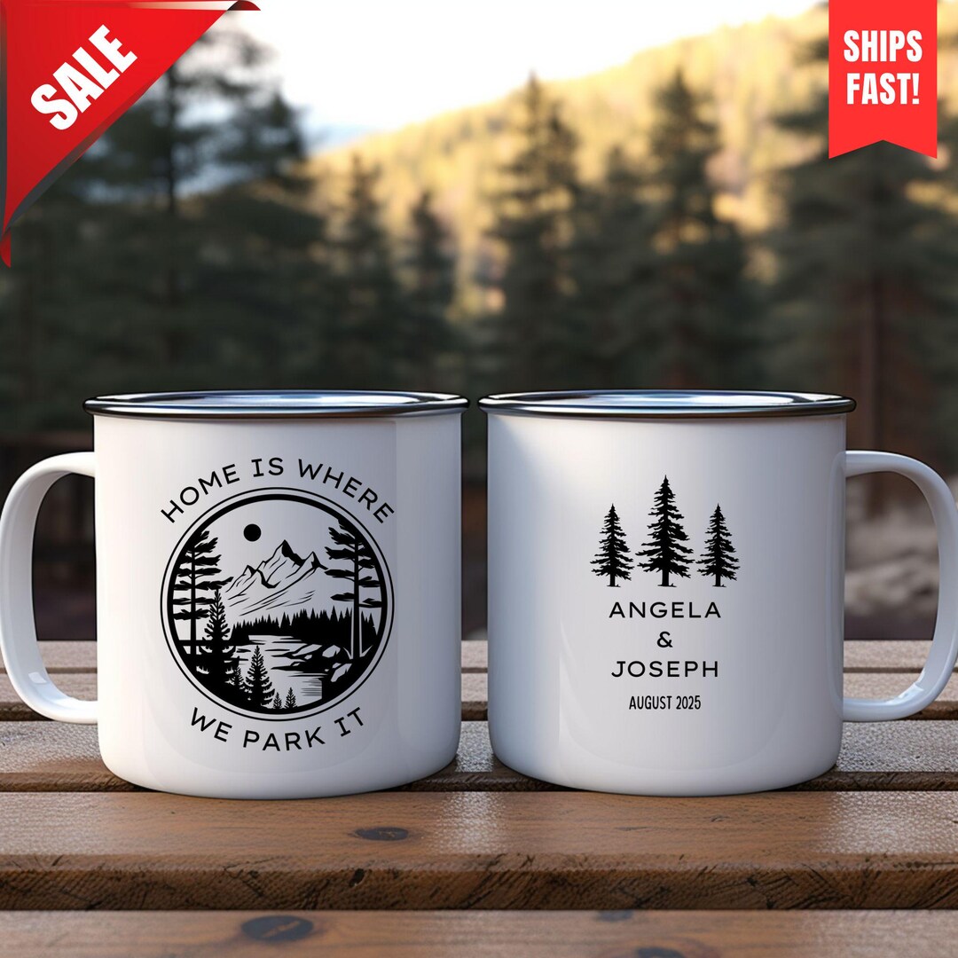 Personalized Camping Mug, Couple Adventure Gift, Custom Travel Mug ...
