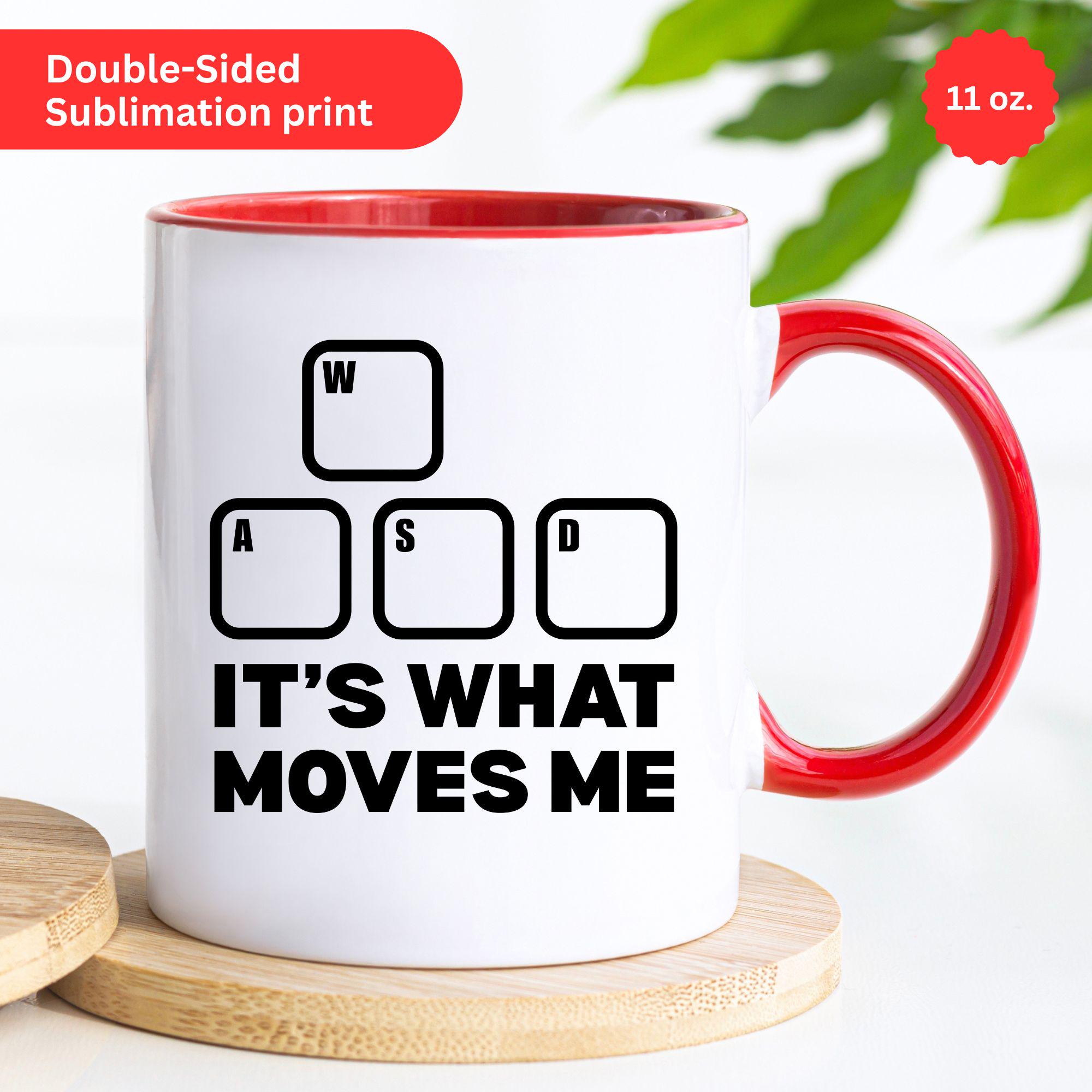 Wasd Keyboard Mug Funny Gaming Mug - WASD Keyboard Gamer Gift For ...