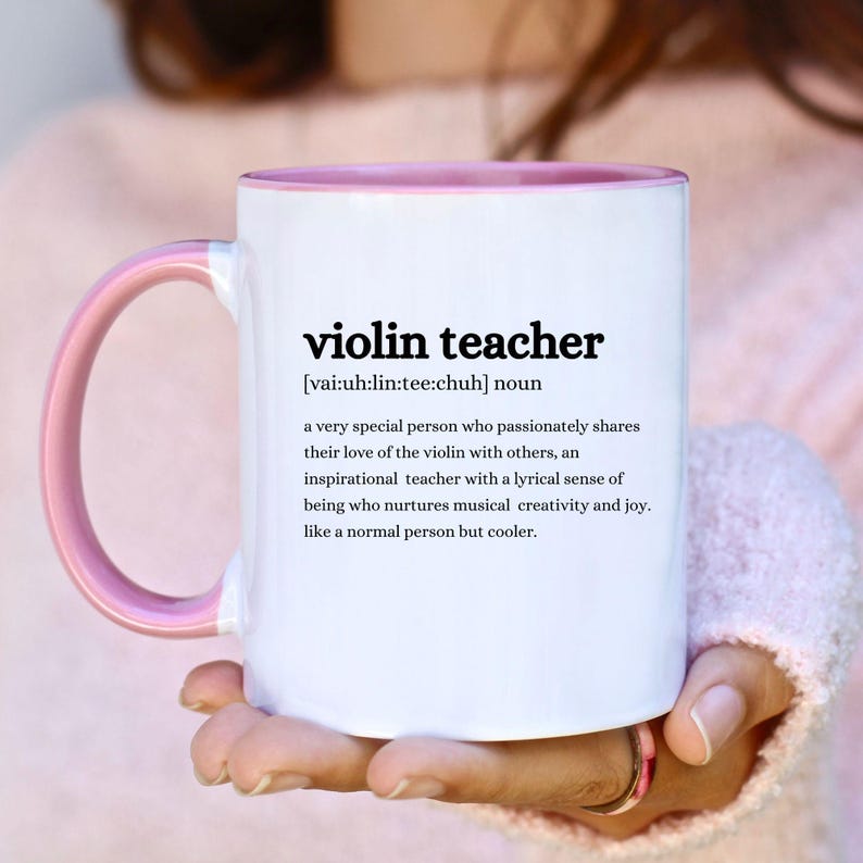 Violin Teacher Mug Funny Quote Coffee Cup, Humorous Definition Design ...