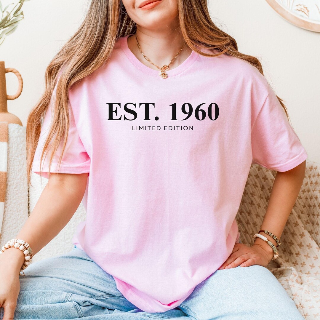 65th Birthday Shirt, 1960 Birthday Shirt, Born in 1960 Shirt, Vintage ...