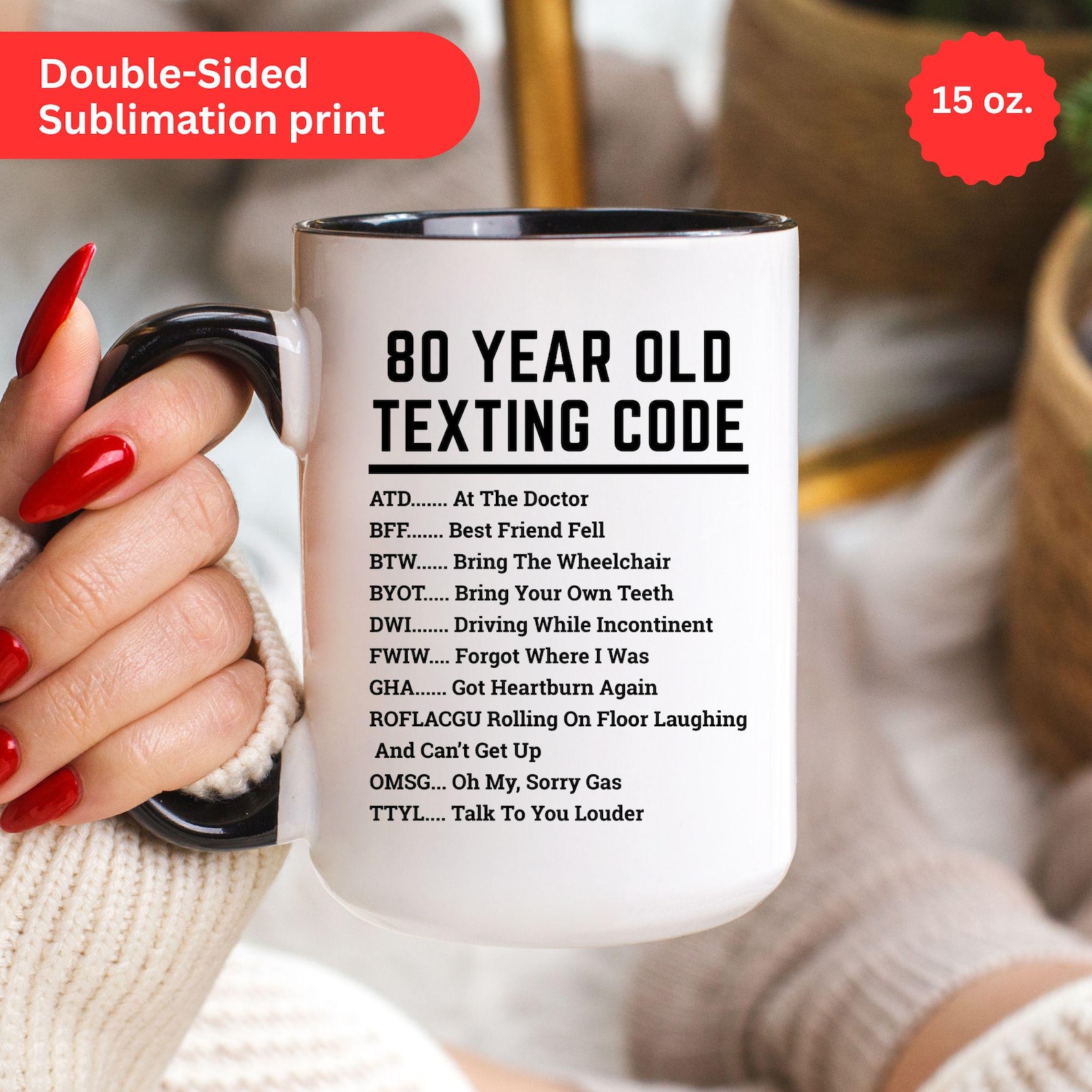 Funny 80th Birthday Gift, Funny 80th Birthday Mug, Funny Gift for 80 ...