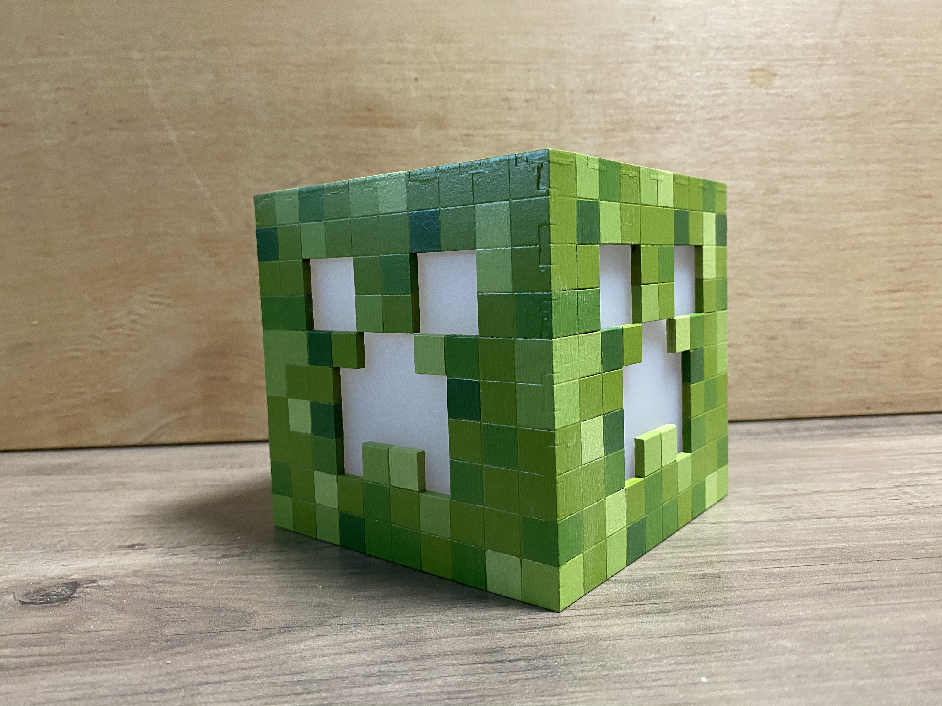 Minecraft Creeper Inspired Laser Cut Desk Light Cover With LED - Etsy ...