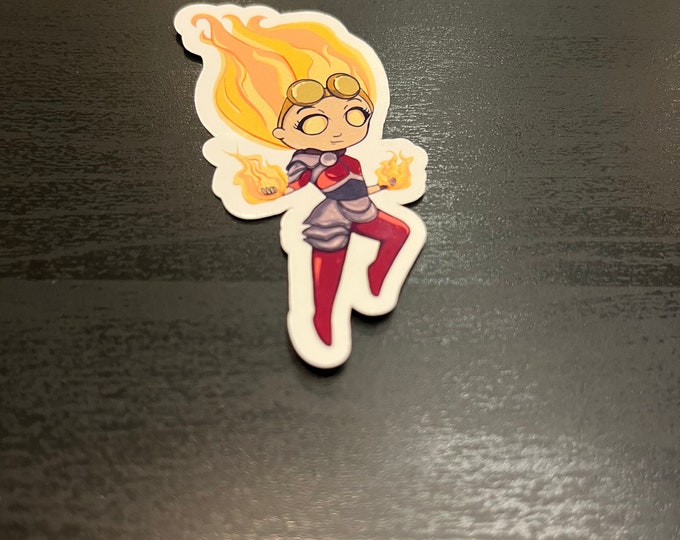 Chibi Chandra Sticker/magic the Gathering/ Planeswalker/ Fire/ Red Mana ...