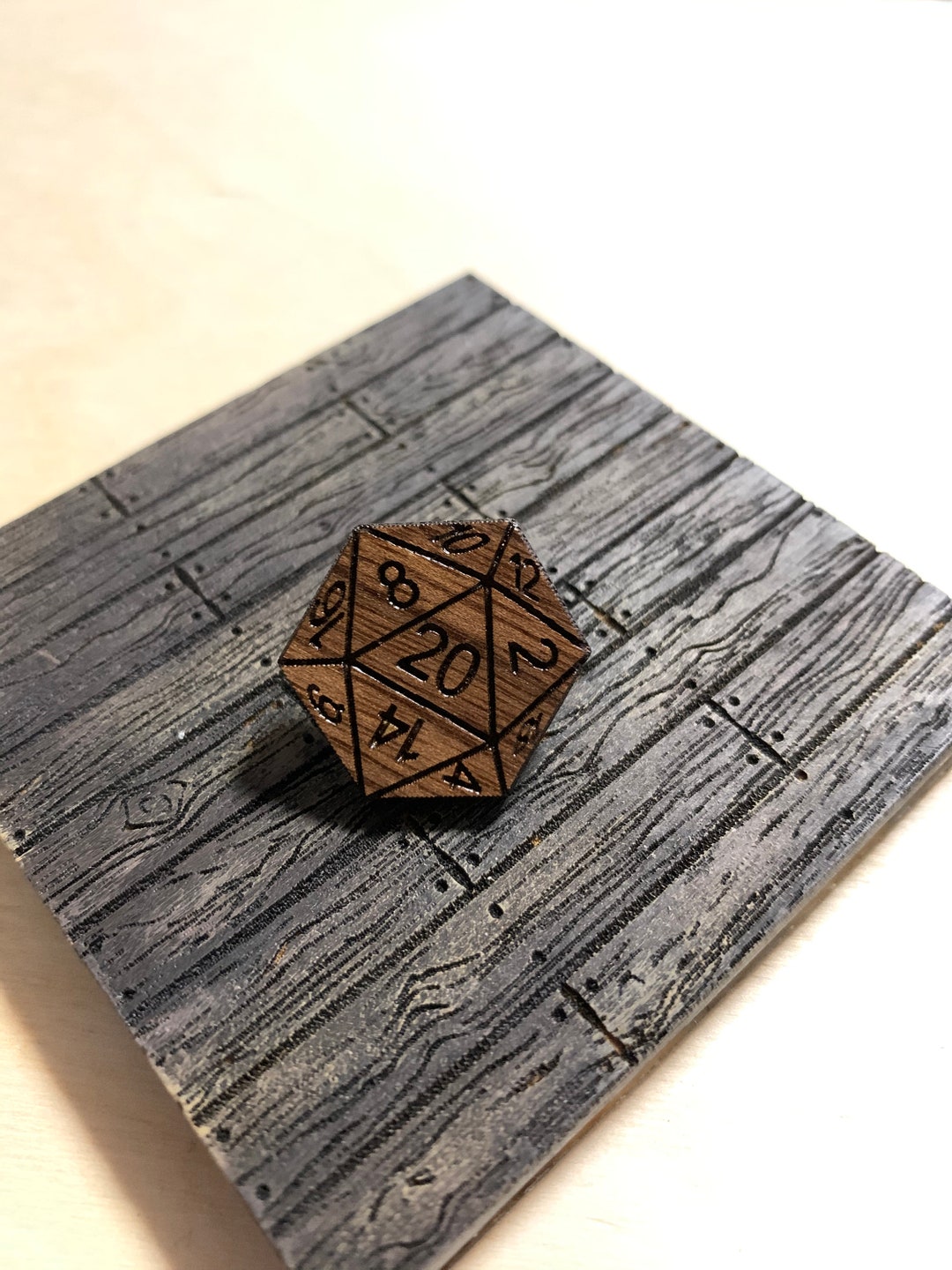 Laser Cut Walnut D20 Pin - Etsy