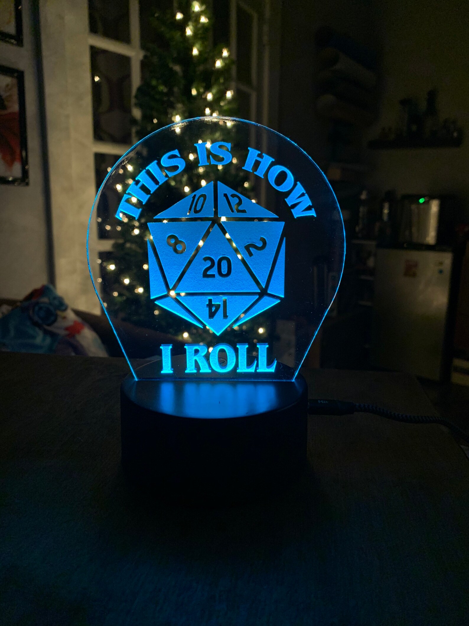 Laser Cut Edge Lit Acrylic Decorative Light | Etsy