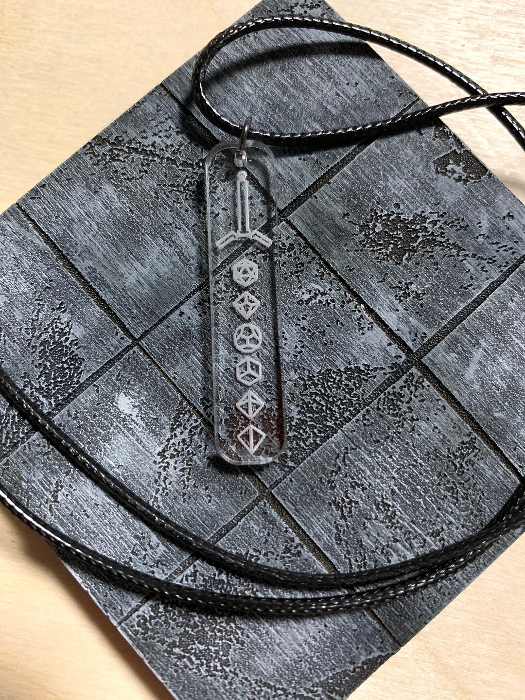 The Sword of Chance, Polyhedral Dice Sword Necklace - Etsy