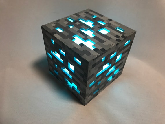 Minecraft Ore Inspired Laser Cut Desk Light Cover With LED - Etsy