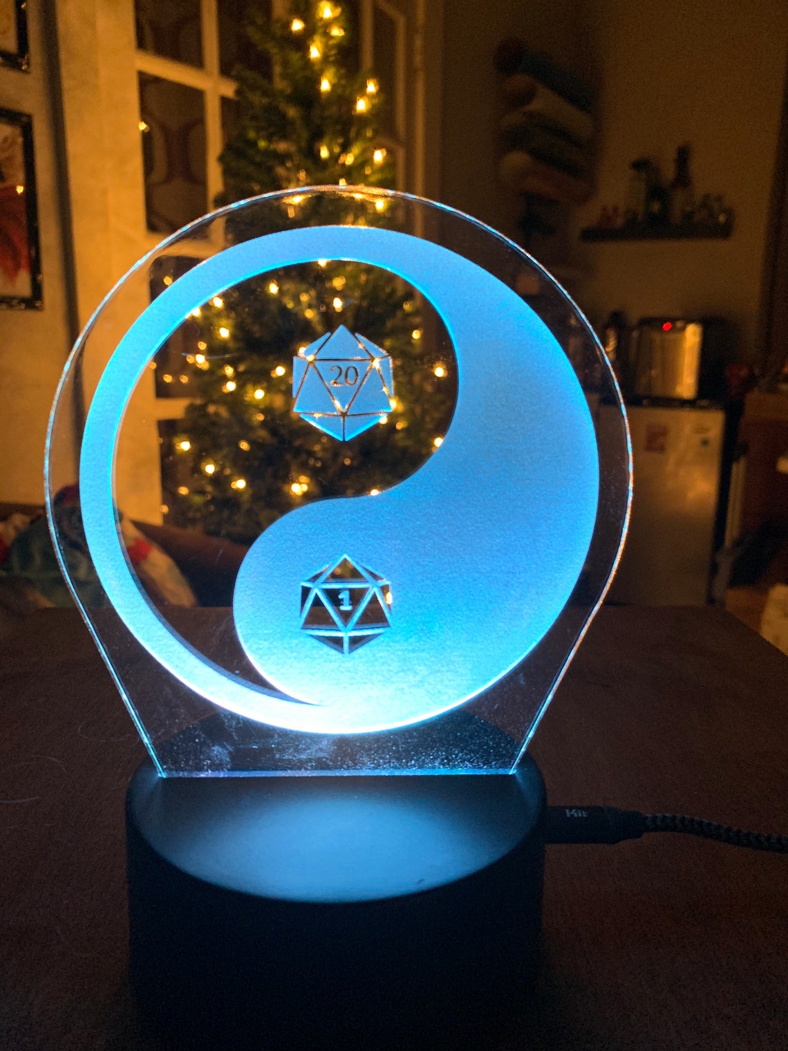 Laser Cut Edge Lit Acrylic Decorative Light | Etsy