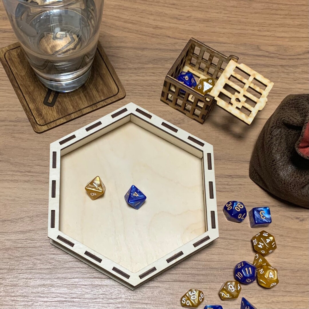 Laser Cut Hexagonal Dice Tray - Etsy