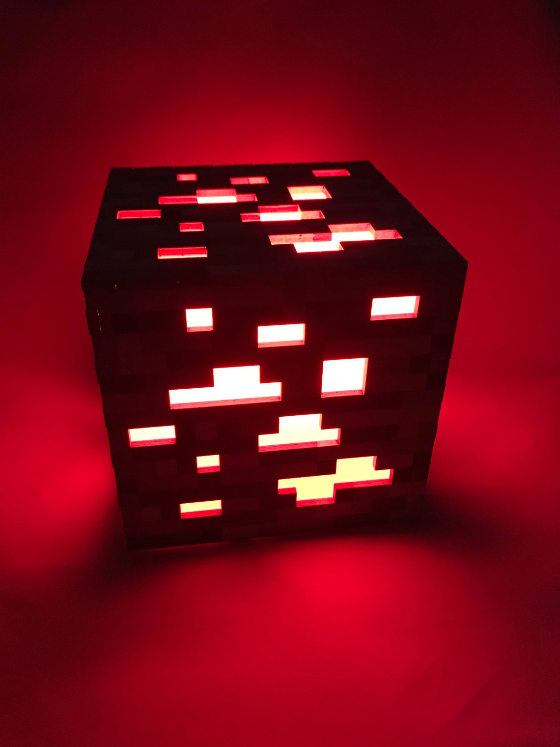 Minecraft Ore Inspired Laser Cut Desk Light Cover With LED - Etsy
