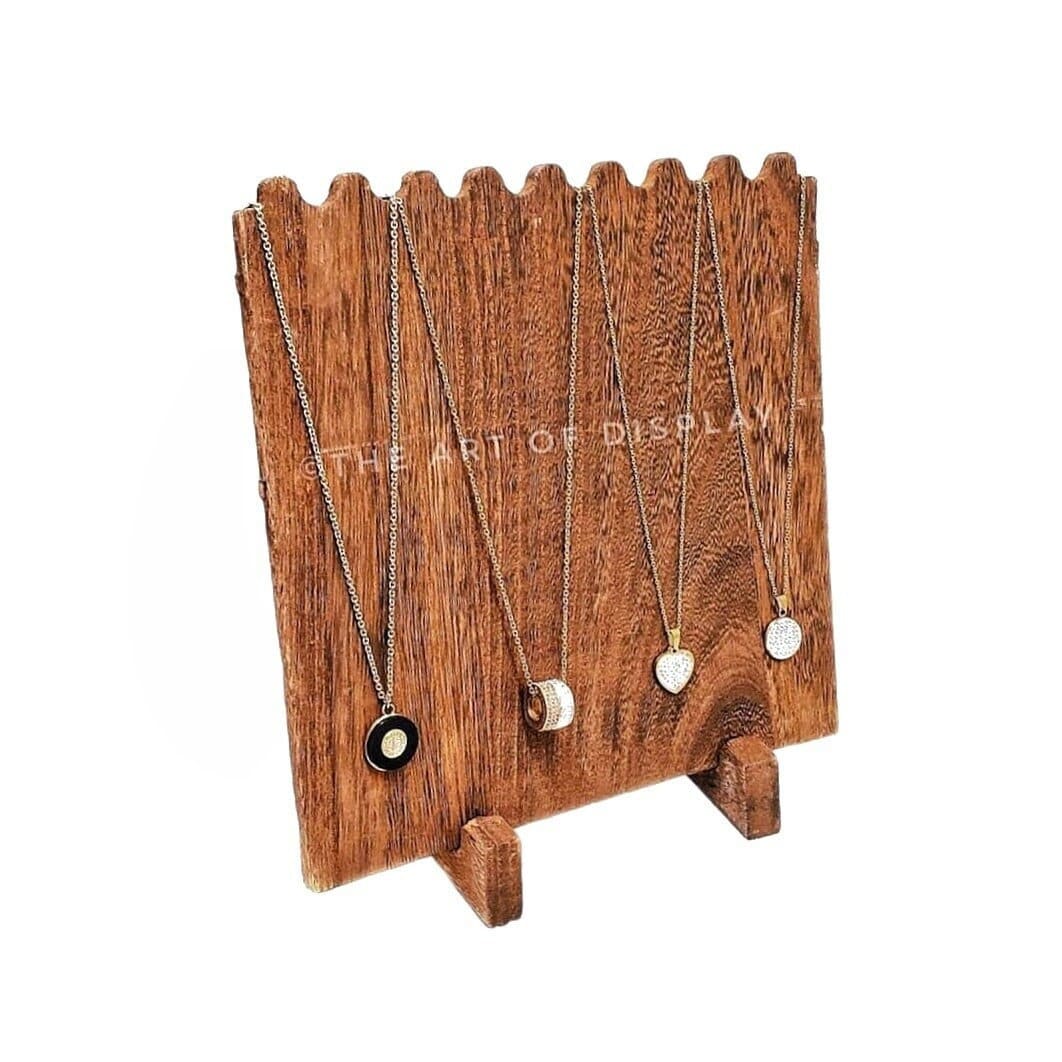 10" Wood Necklace Display, Necklace Board, Natural Wood Stand, Wooden ...