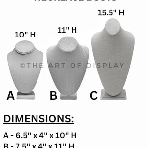 Gray Linen Necklace Display Stand, Linen Bust Stand, Necklace Jewelry ...