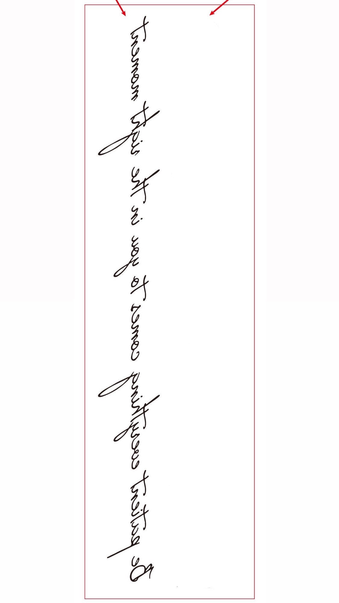 Long Writing Back Tattoo - Etsy