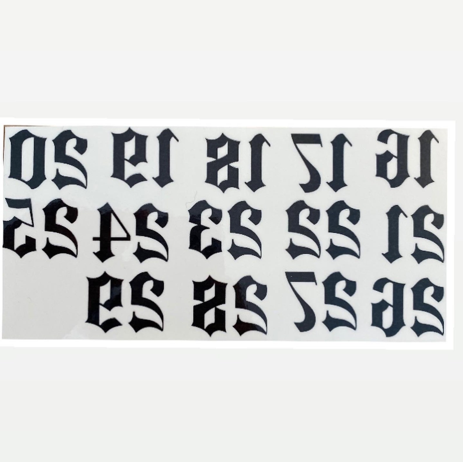Old English Font Temporary Tattoos in Numbers 16-29 - Etsy Canada
