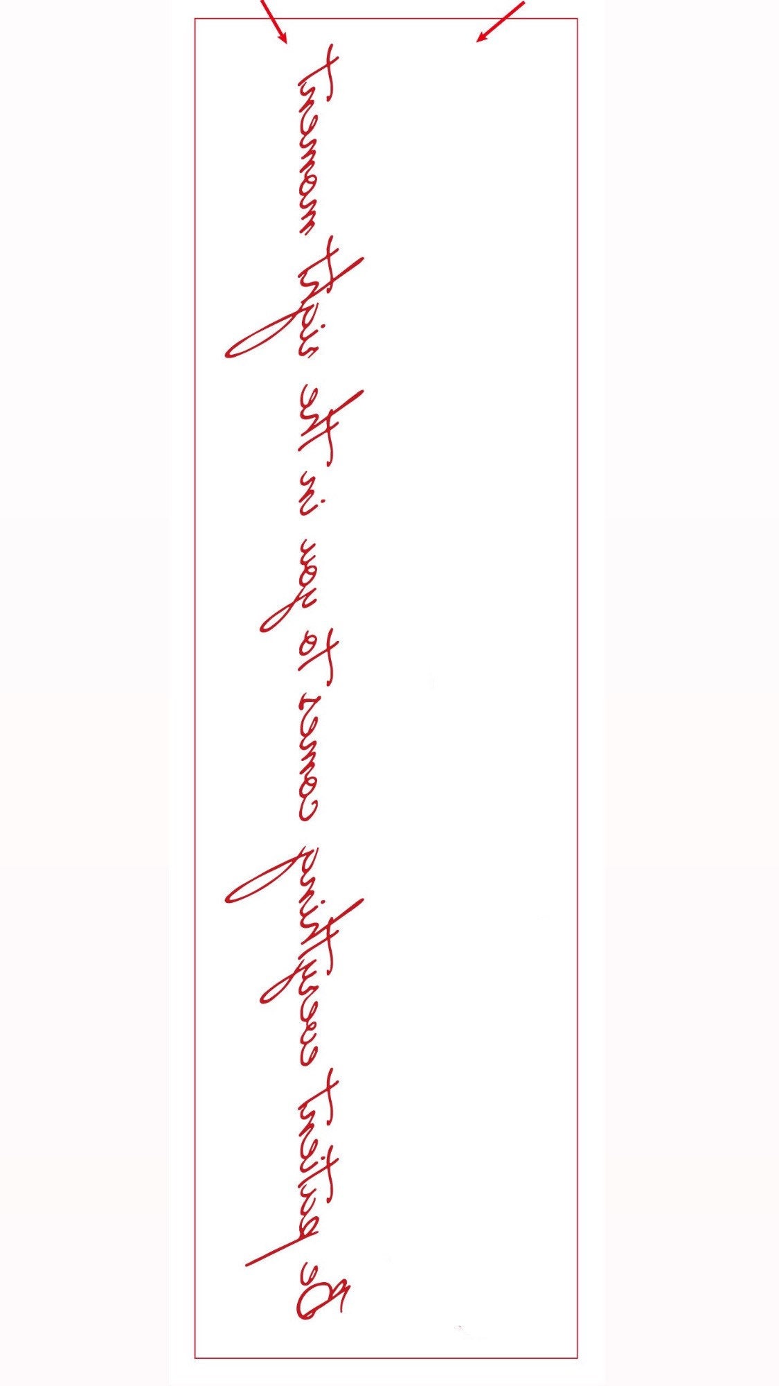 Long Writing Back Tattoo | Etsy