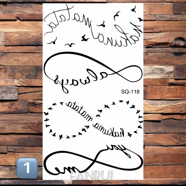 Infinity Temporary Tattoo - Etsy