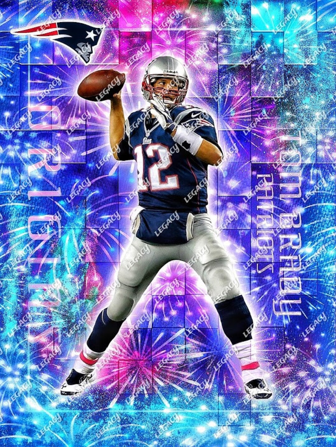 PRE ORDER-2023 Tom Brady Origins Blank Slate Fireworks Mosaic - Etsy