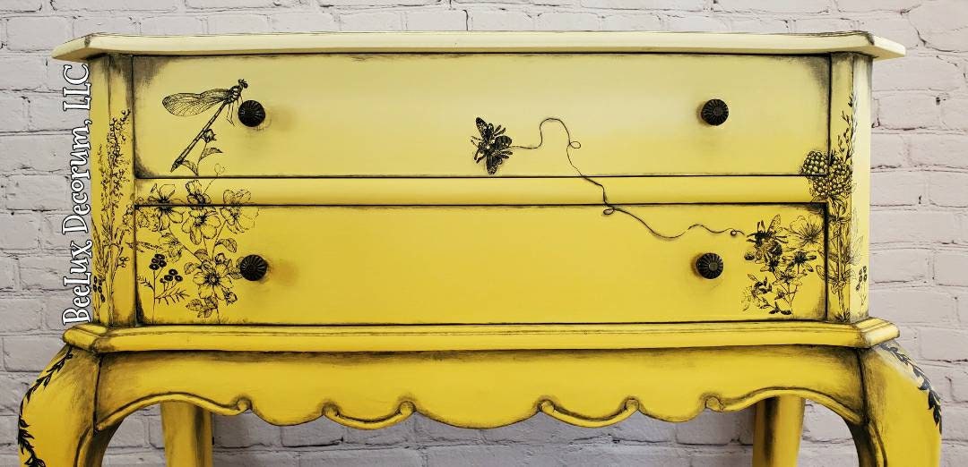 SOLD!! Dirty Lemonade Meadow Romance Buffet Entry Table Dresser - Etsy UK