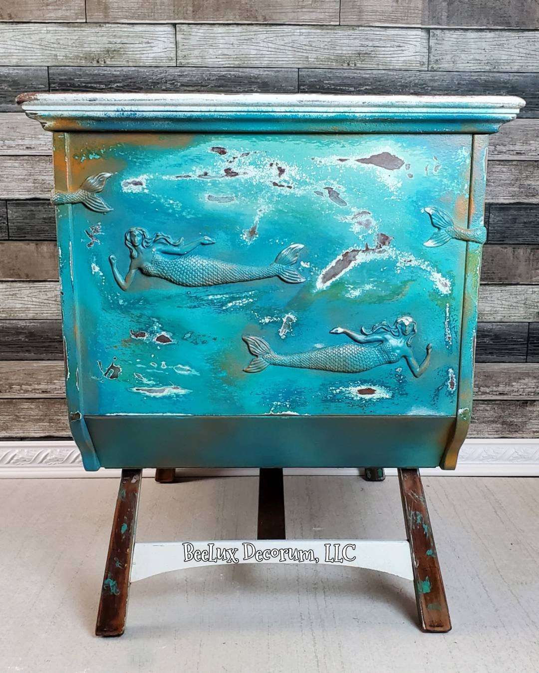 SOLD Not Available SOLD Deep Salty Kiss Mid Century Modern Hand Painted ...