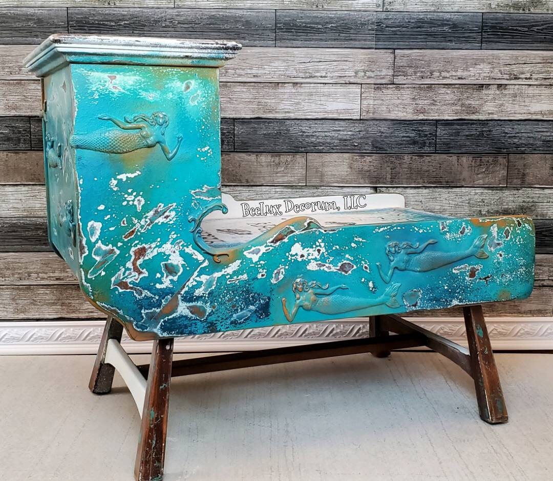 SOLD Not Available SOLD Deep Salty Kiss Mid Century Modern Hand Painted ...