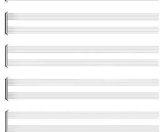 Music Staff Paper - Etsy