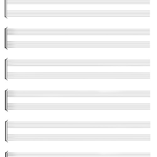 Blank Sheet Music Staff Paper Printable Sheet High - Etsy