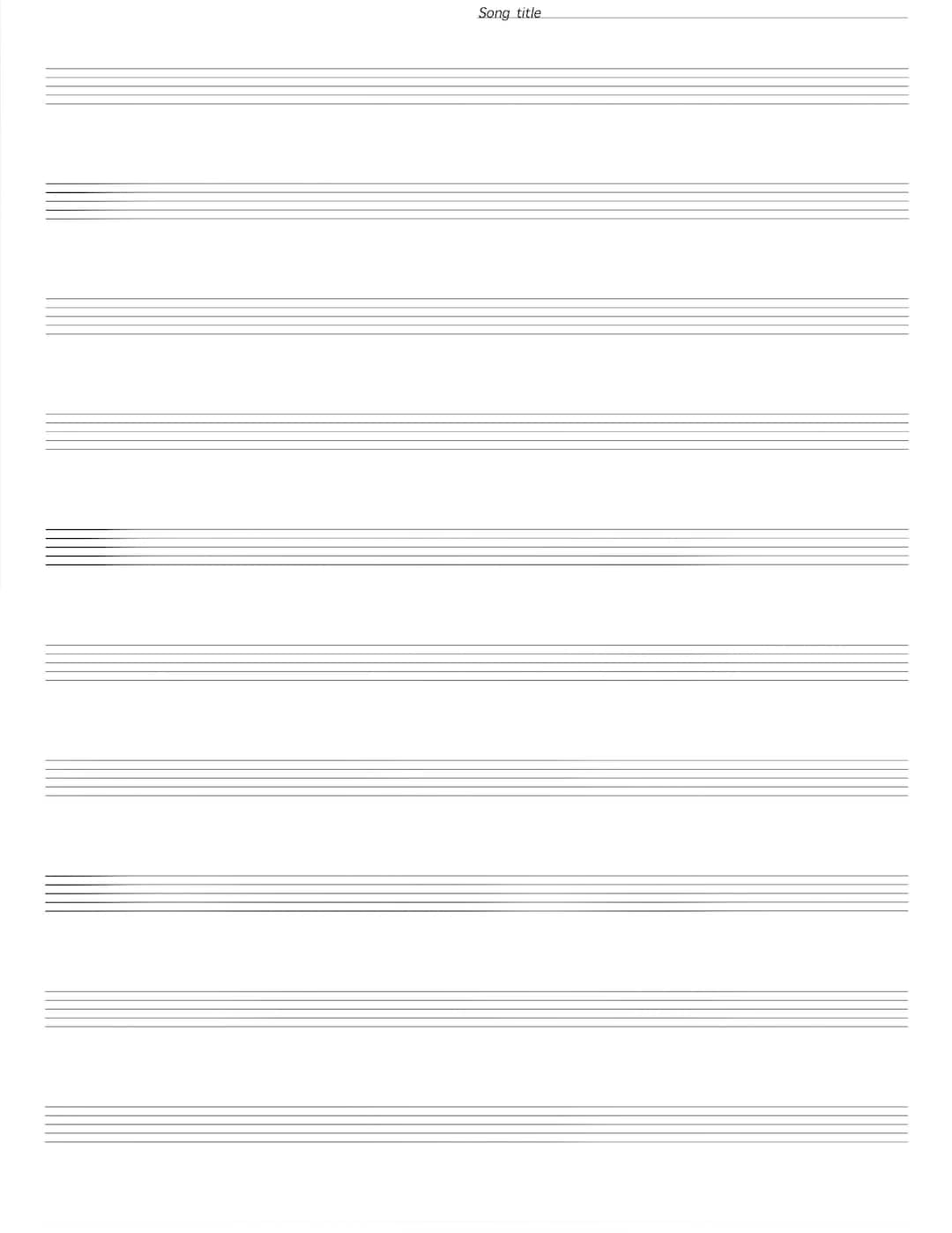 10 Stanza Sheet Music Refill - Etsy