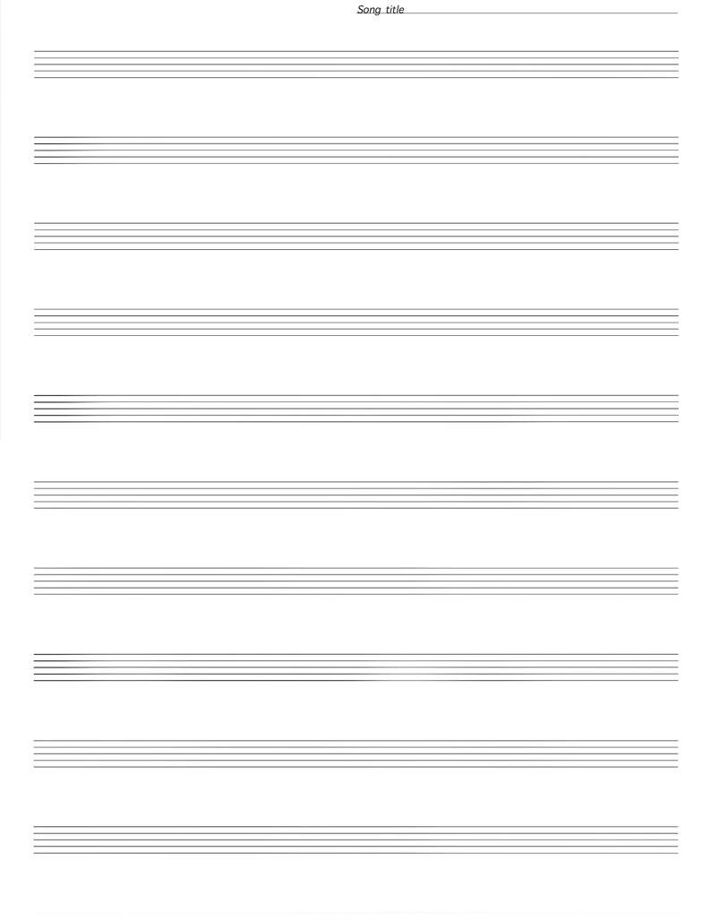10 Stanza Sheet Music Refill - Etsy