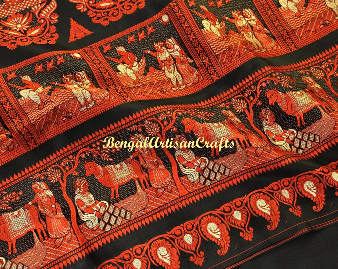 Premium Baluchari Saree | Katan Banarasi Silk Saree | Swarnachari Saree ...
