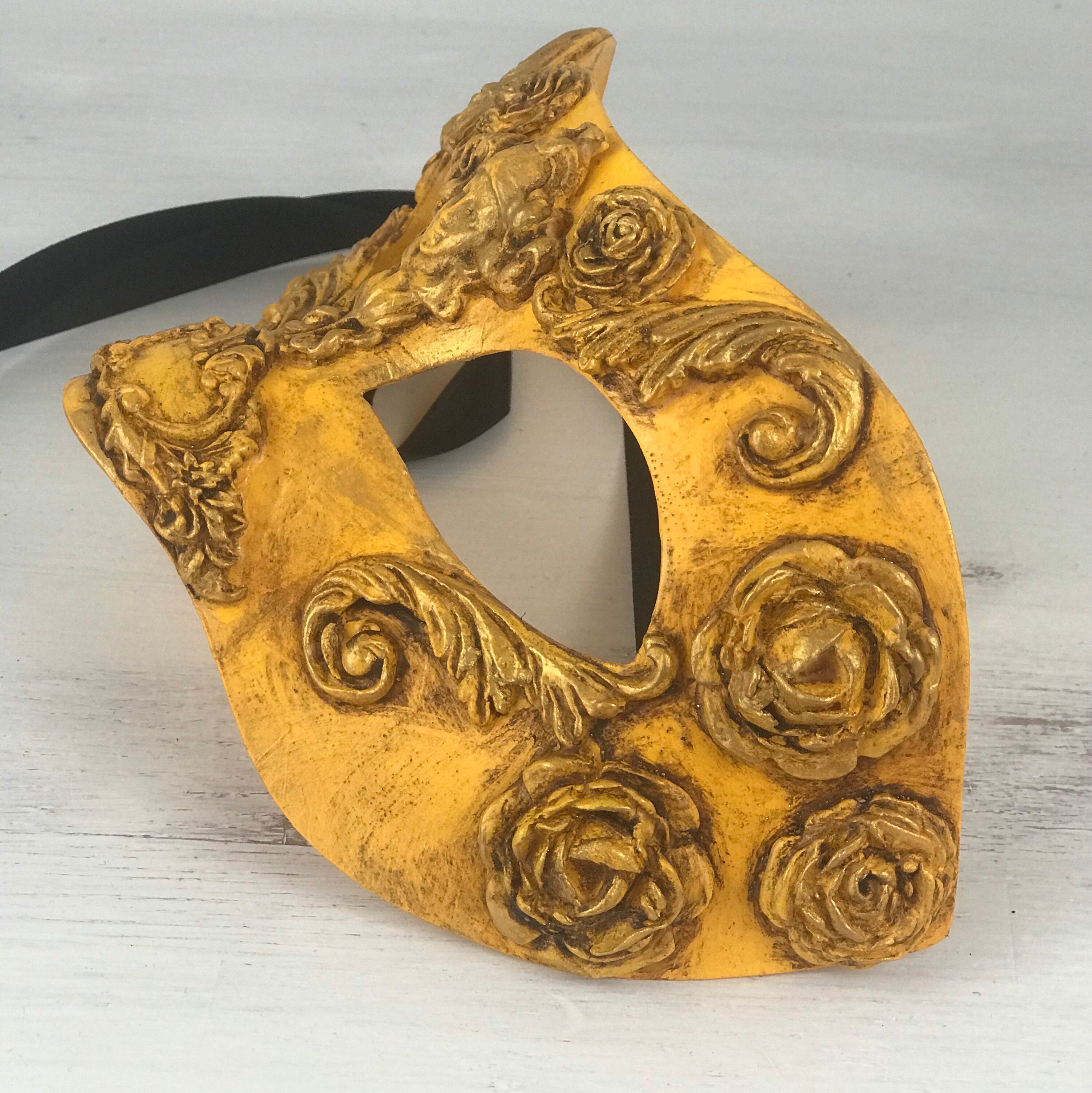 Yellow Masquerade Ball Mask Party Mask Masquerade Mask | Etsy