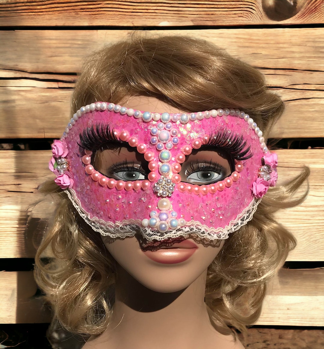 Pink Masquerade Mask Masquerade Ball Mask Party - Etsy