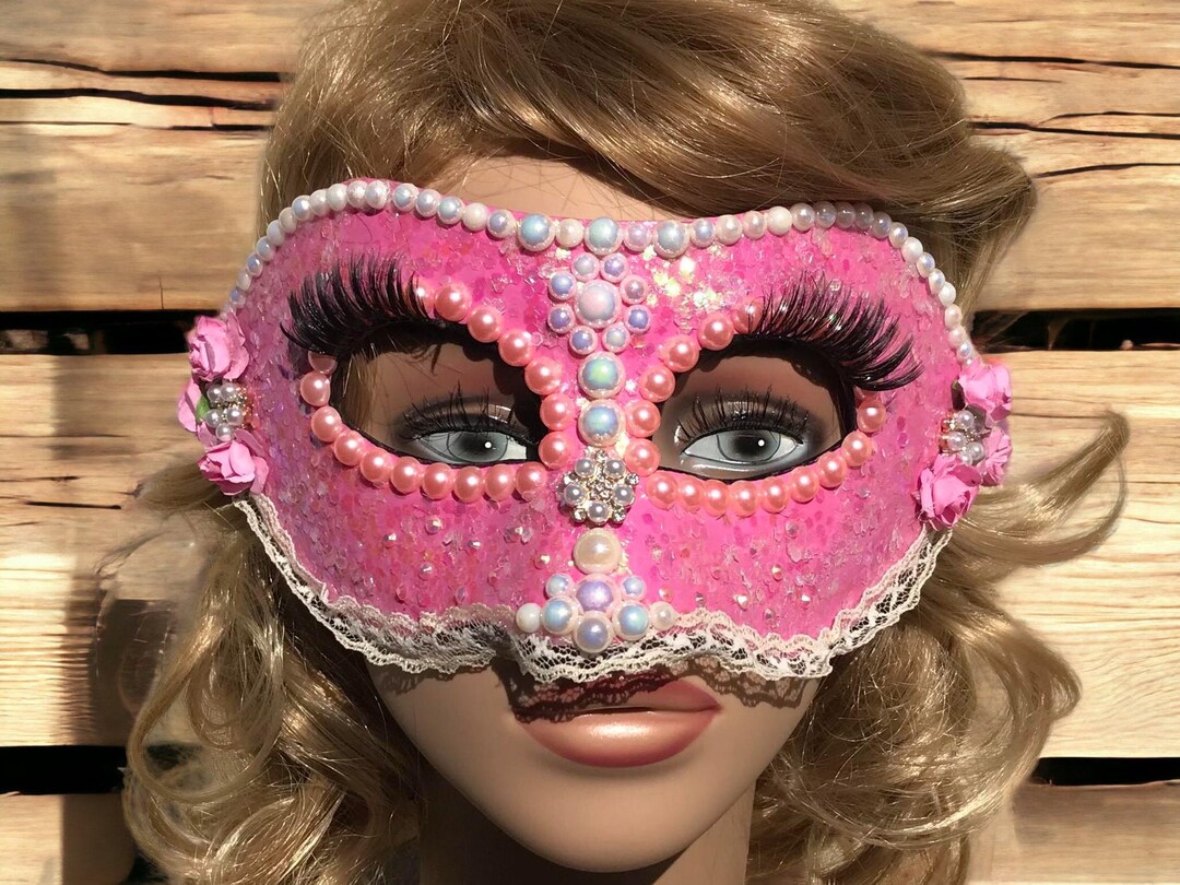 Pink Masquerade Mask, Masquerade Ball Mask, Party Mask,handmade Mask ...