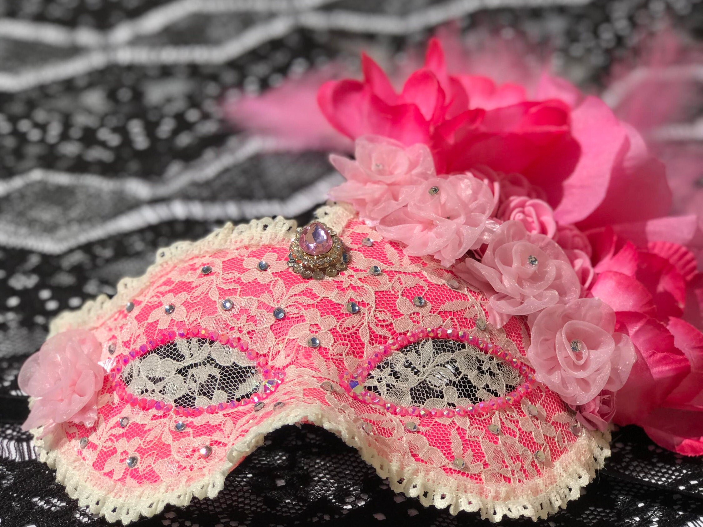 Pink Masquerade Mask, Masquerade Ball Mask, Party Mask,handmade Mask ...