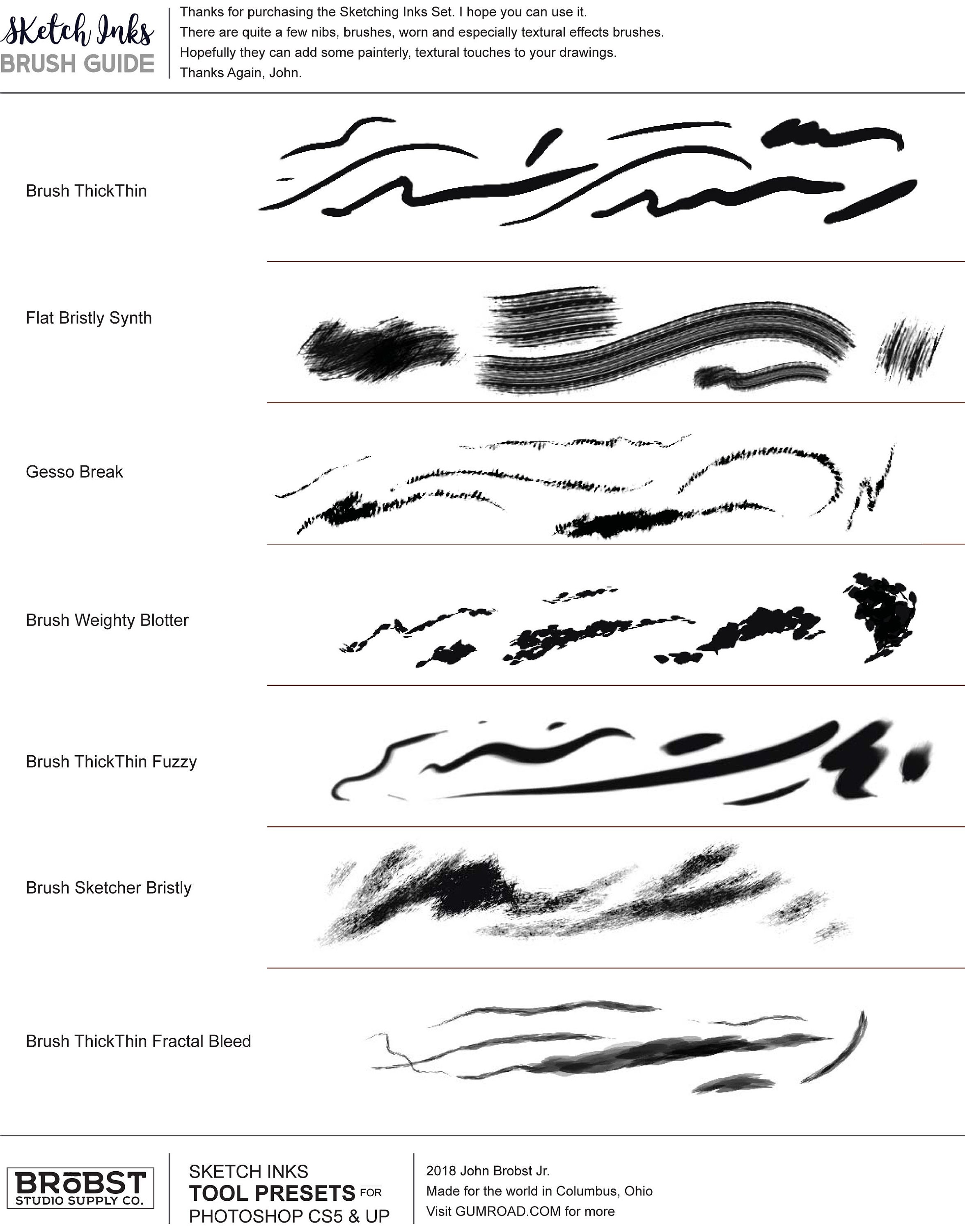 Sketch Ink Brush Tool Presets for Photoshop CS5 CC - Etsy