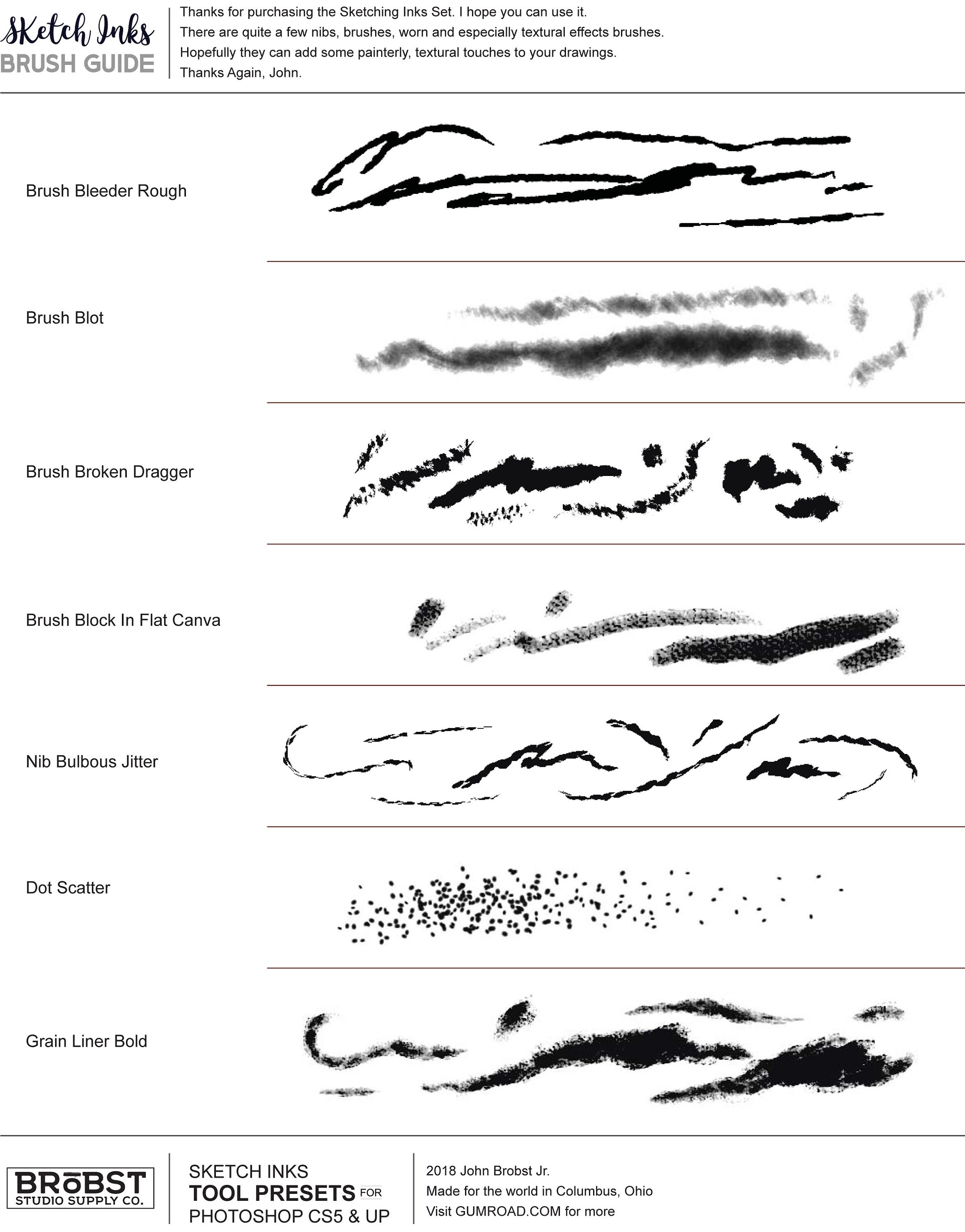 Sketch Ink Brush Tool Presets for Photoshop CS5 CC - Etsy