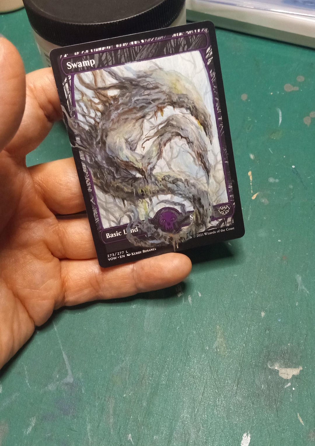 Mtg Magic VOW Swamp Sliver Altered Hand Painted Art Alter - Etsy