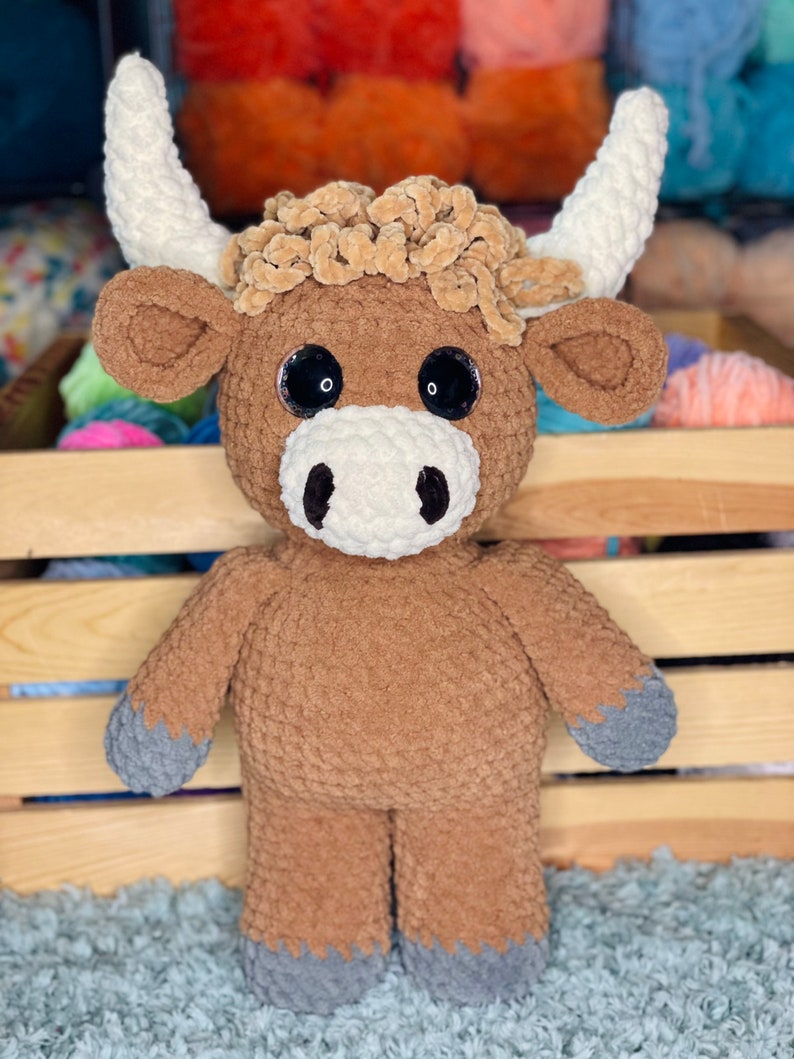 Crochet Highland Cow Pattern - Etsy