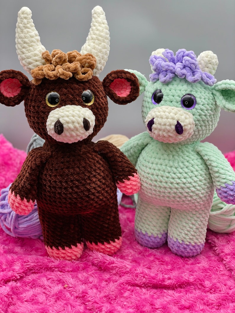 Crochet Highland Cow Pattern - Etsy