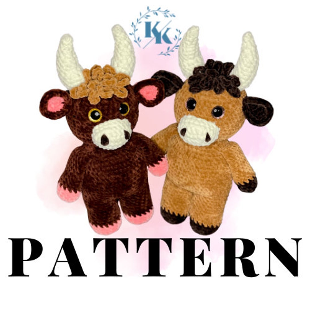 Crochet Highland Cow Pattern - Etsy