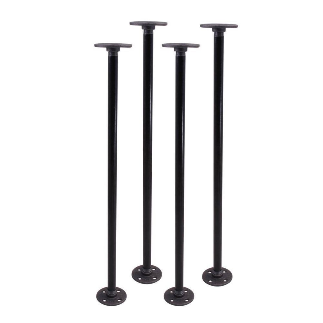 Industrial Black Pipe Legs Fully Assembled and Painted Complete Set of ...